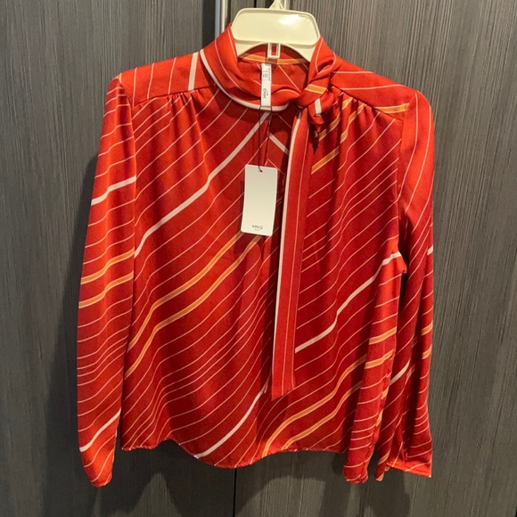 Mango | Tops | Nwt Striped Mango Blouse | Poshmark